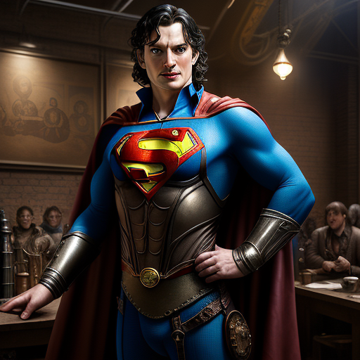 DreamShaper prompt: superman steampunk Bilbo begins Lord...