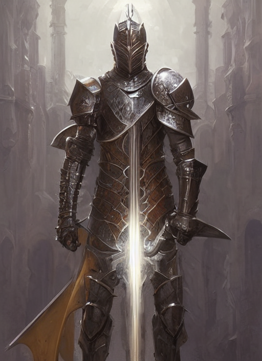 Stable Diffusion prompt: portrait of a draconic knight, h...