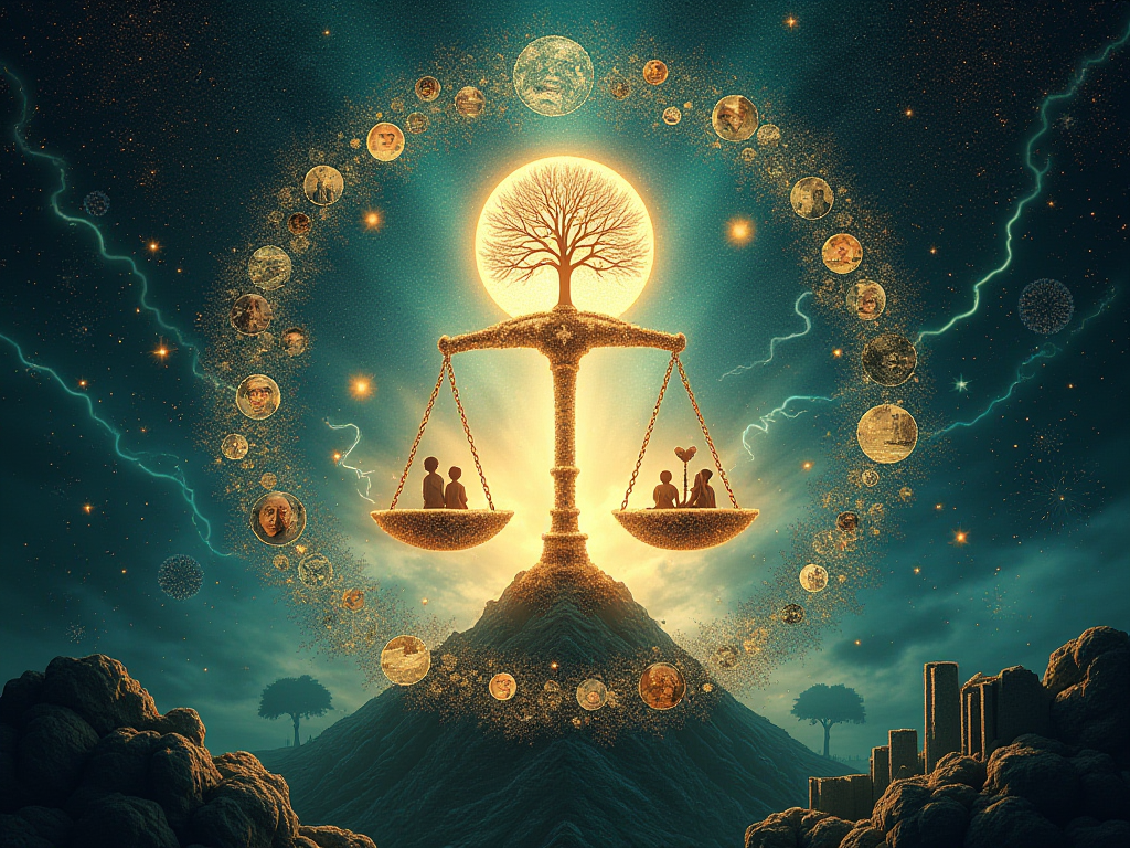 FLUX prompt: A mesmerizing kaleidoscopic composition symb...