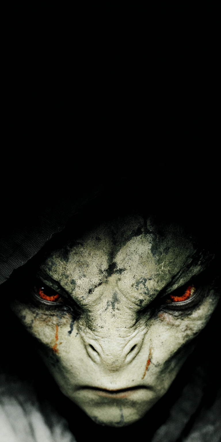 Midjourney Papercut prompt: humanoid alien, hyper real