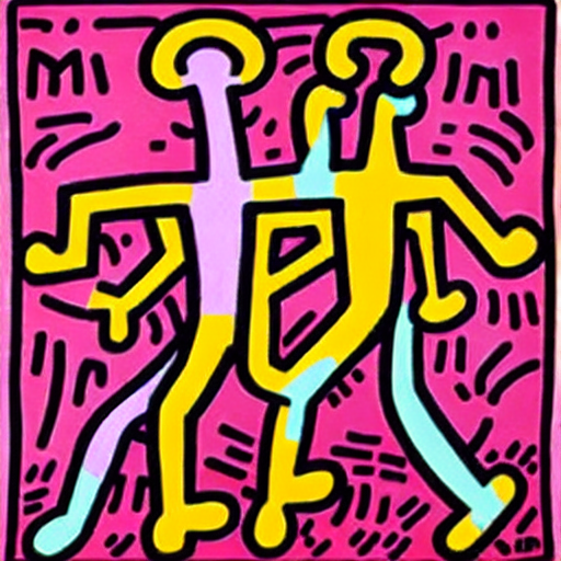 Stable Diffusion prompt: Keith Haring, Maya