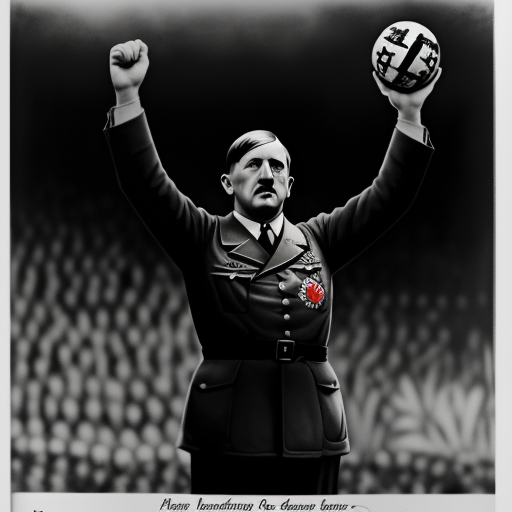 DreamShaper prompt: Adolf Hitler winning Ballon d'Or