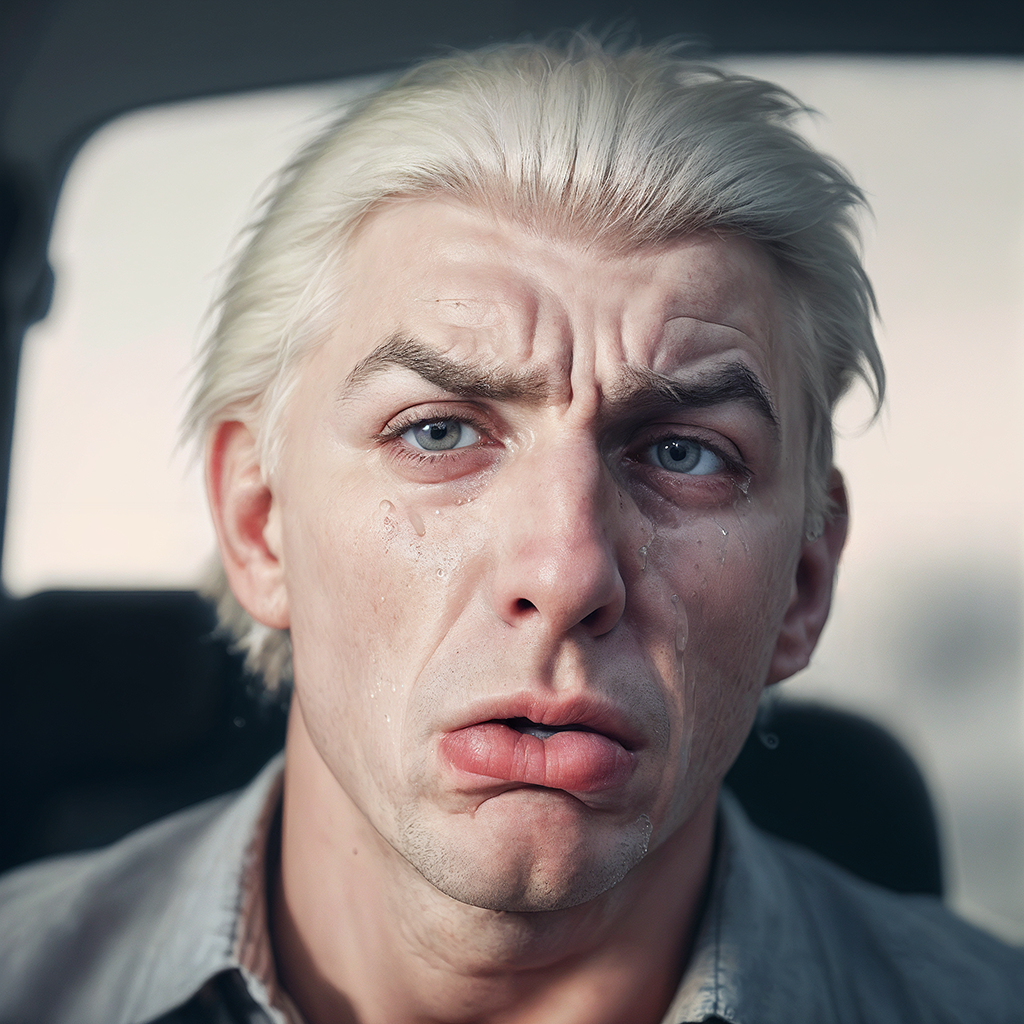 Stable Diffusion prompt: (This man is making a extremely ...
