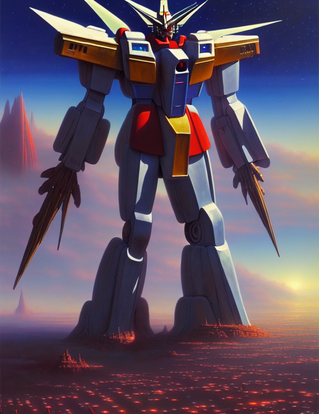 Stable Diffusion prompt: a giant jesus mecha gundam, tim ...