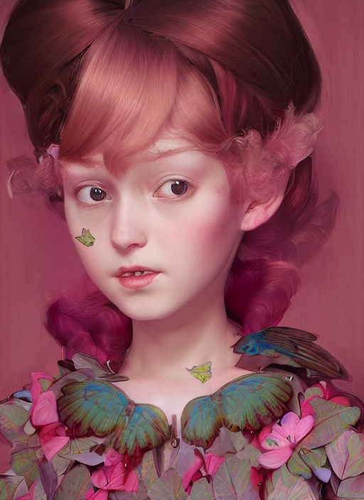 Stable Diffusion prompt: beautiful little girl with an pi...