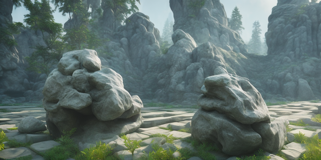 Openjourney prompt: ancient stone tablet in lostland, sea...