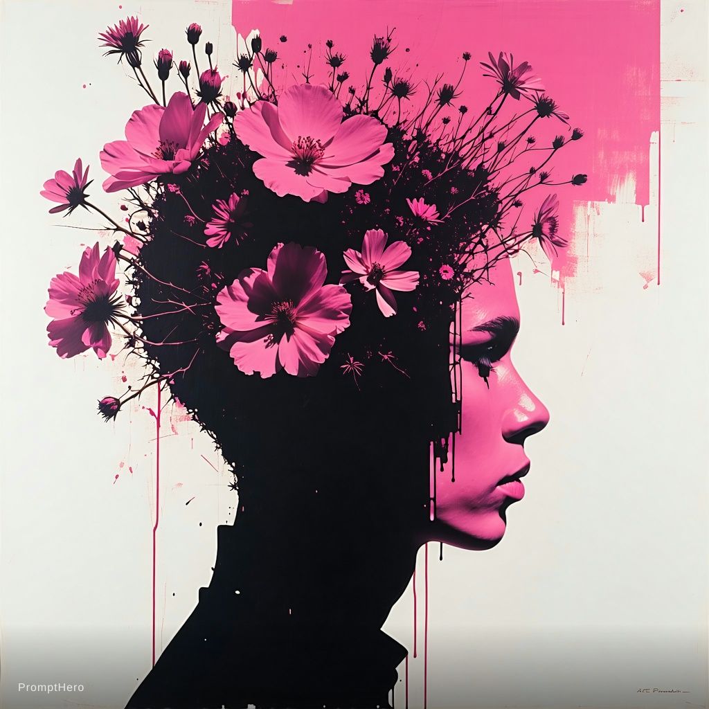 Stable Diffusion prompt: Single queer figure, head compl...