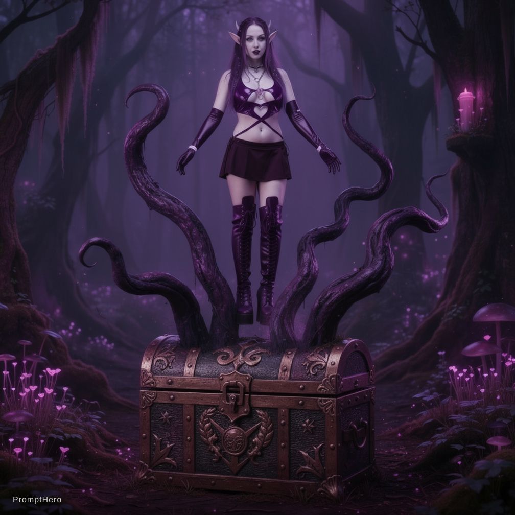 Hero Prompt Have Her Captured By A Chest Mimic In Its Ph