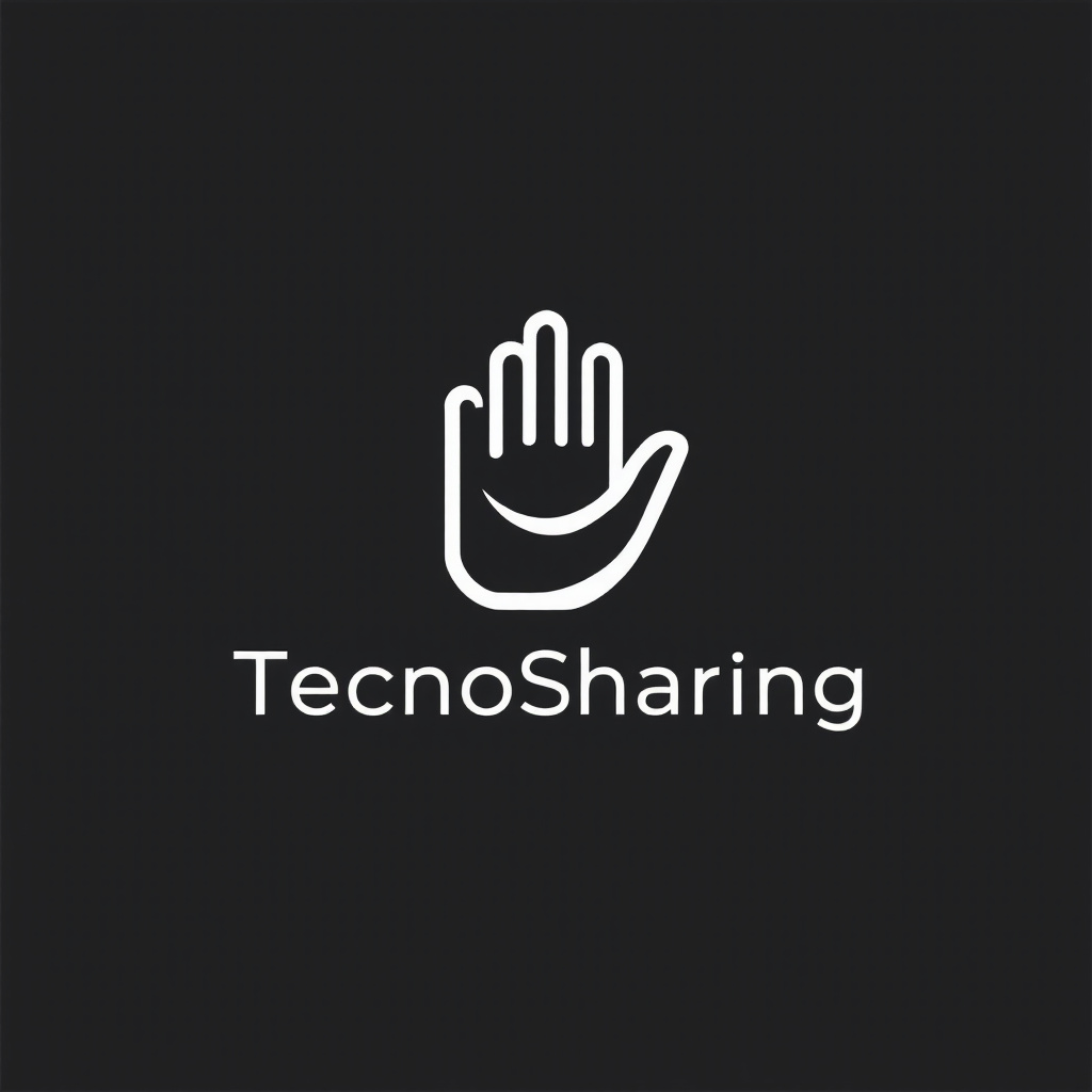 FLUX prompt: A modern and professional logo for 'TecnoSha...