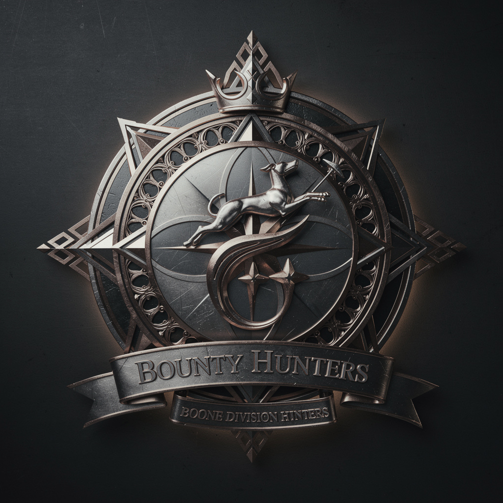 FLUX prompt: Create a sigil for the Bounty Hunters. The B...