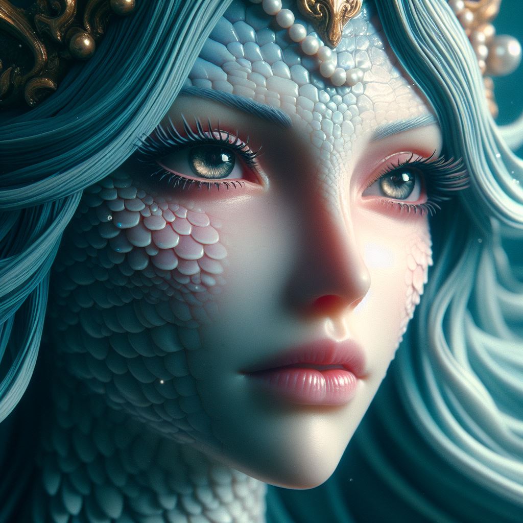 DALL·E prompt: In a stunningly detailed, close-up portrai...