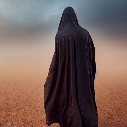 Stable Diffusion prompt: mysterious figure in striking cl...