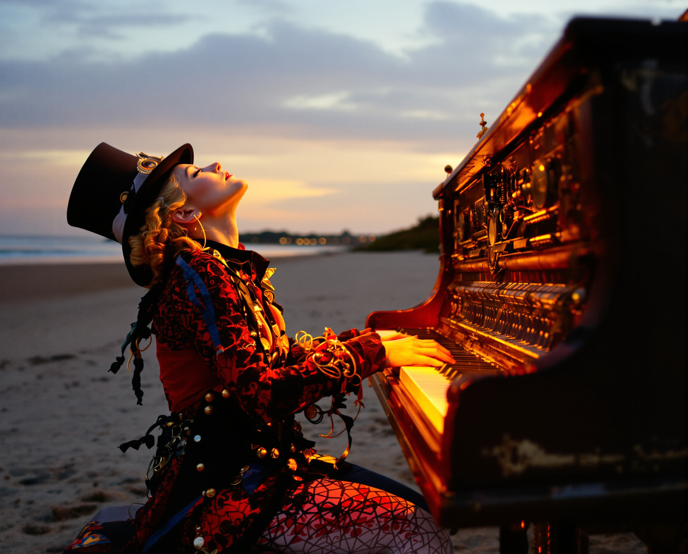 FLUX prompt: Image is a dramatic, artistic photograph fea...