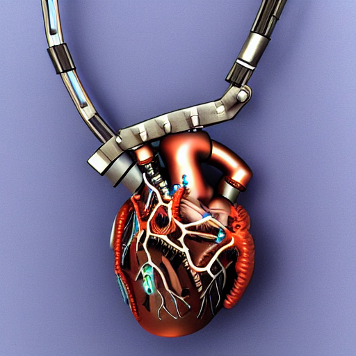 Stable Diffusion prompt: sci-fi mechanical human heart of...