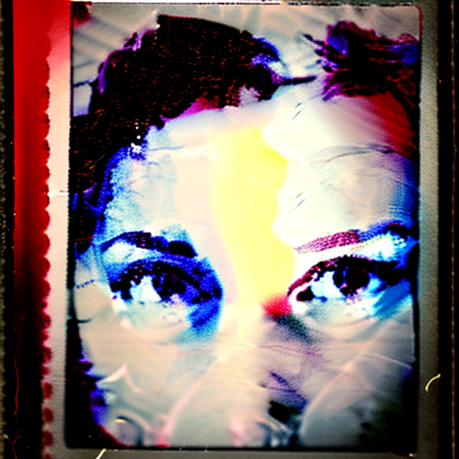 Stable Diffusion prompt: old polaroid transfer on paper,