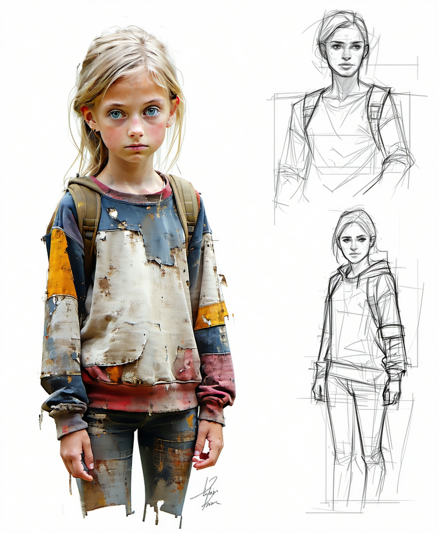 Stable Diffusion prompt: Create a series of (pencil and w...