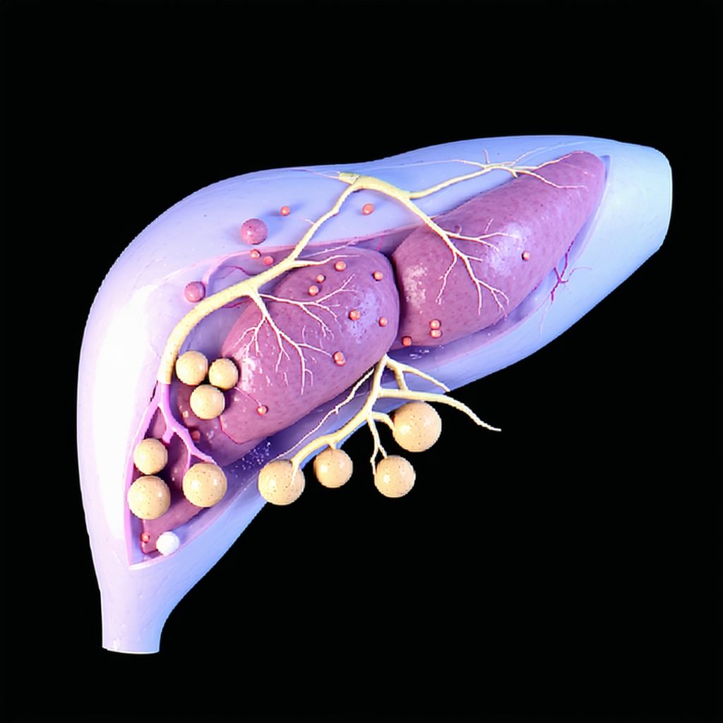 Stable Diffusion prompt: The human liver is transparent,