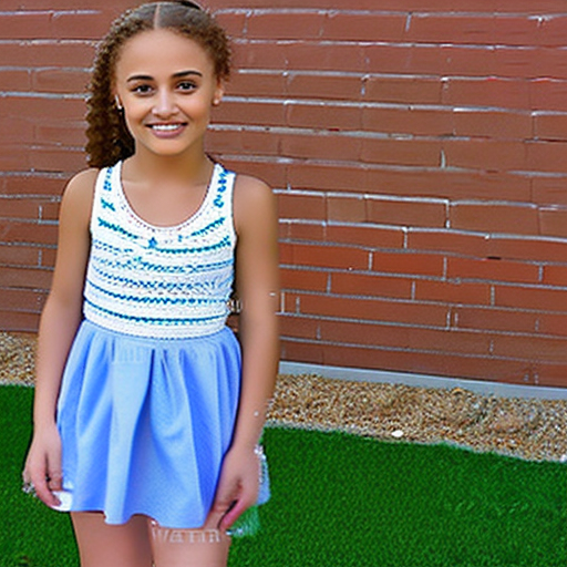 Stable Diffusion prompt: Preteen girl on a school playgro...