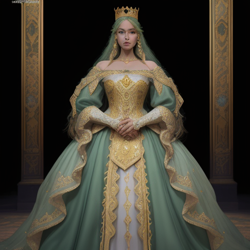DreamShaper prompt: A new female NPC, la Reina: Los padre...