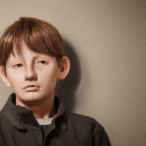 Stable Diffusion prompt: 10 years old boy, sad expression...