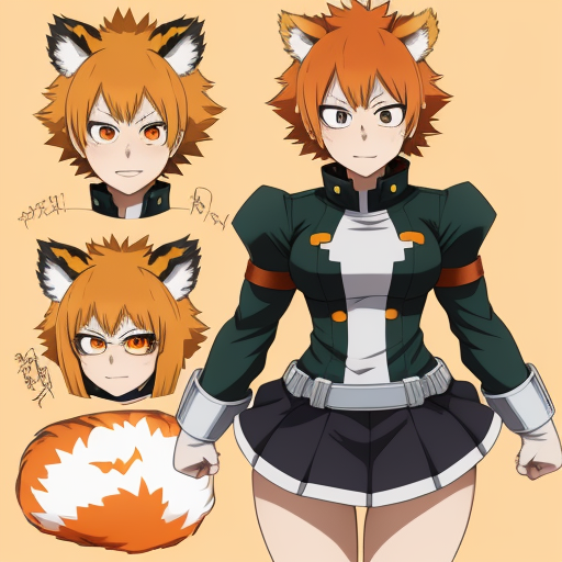 DreamShaper prompt: anime female character design, my her...