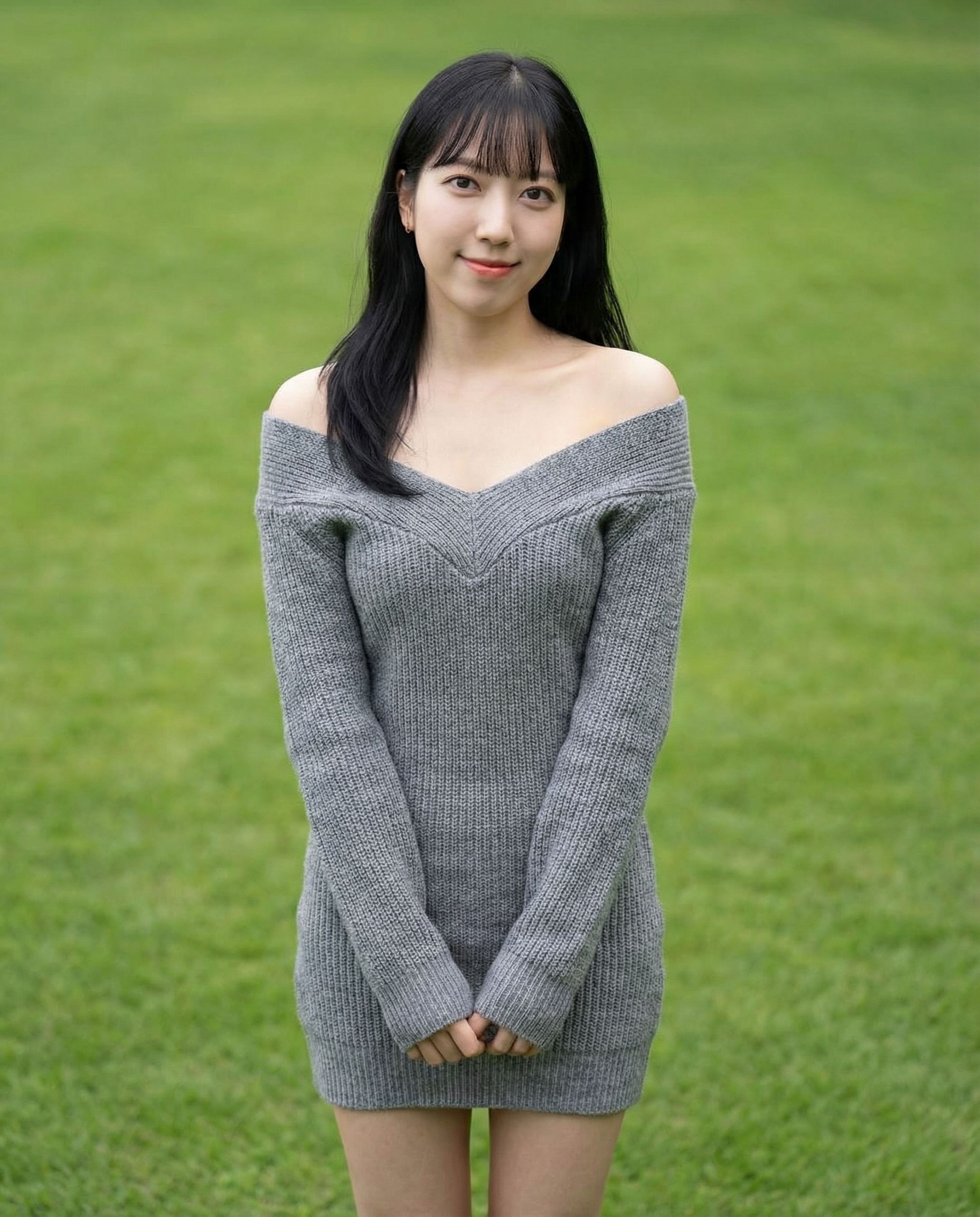 Nano Banana prompt: Sole girl, front facing, knee shot, w...