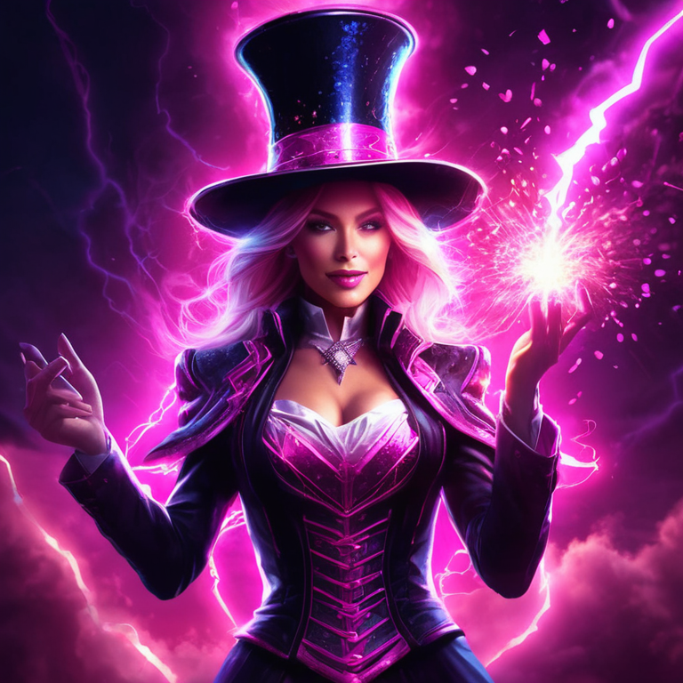 Stable Diffusion prompt: A human female in a magical hat,...