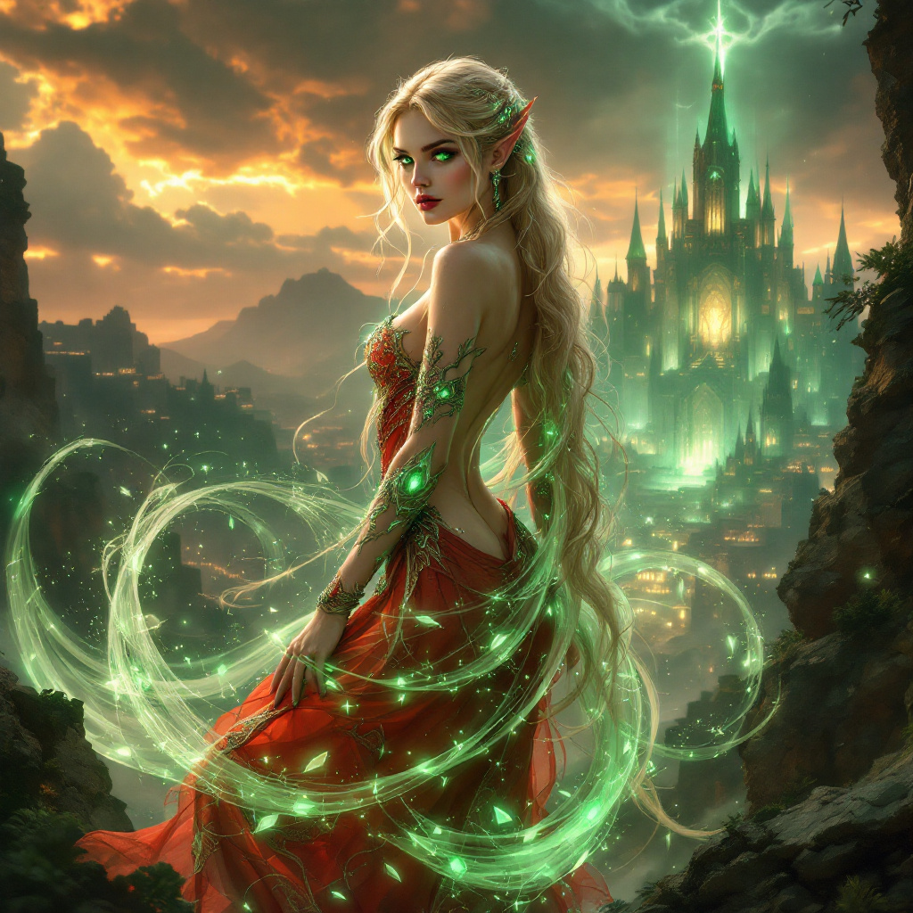 FLUX prompt: ((Full body)), small, highly detailed ((Bloo...