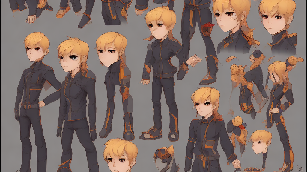 Openjourney prompt: Vtuber model sheet. Full body model.