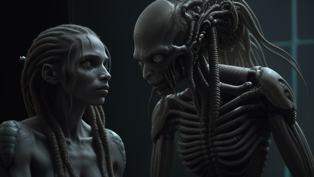 DreamShaper prompt: a woman with dreadlocks and a body of...