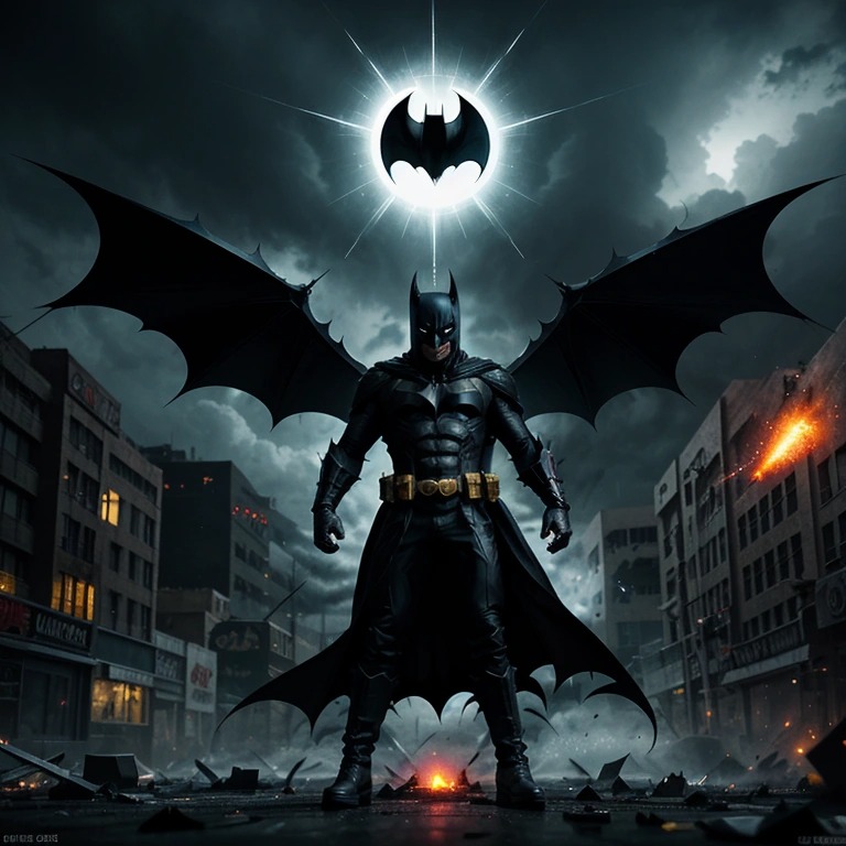 Realistic Vision V2.0 prompt: Demonic Batman with dark au...