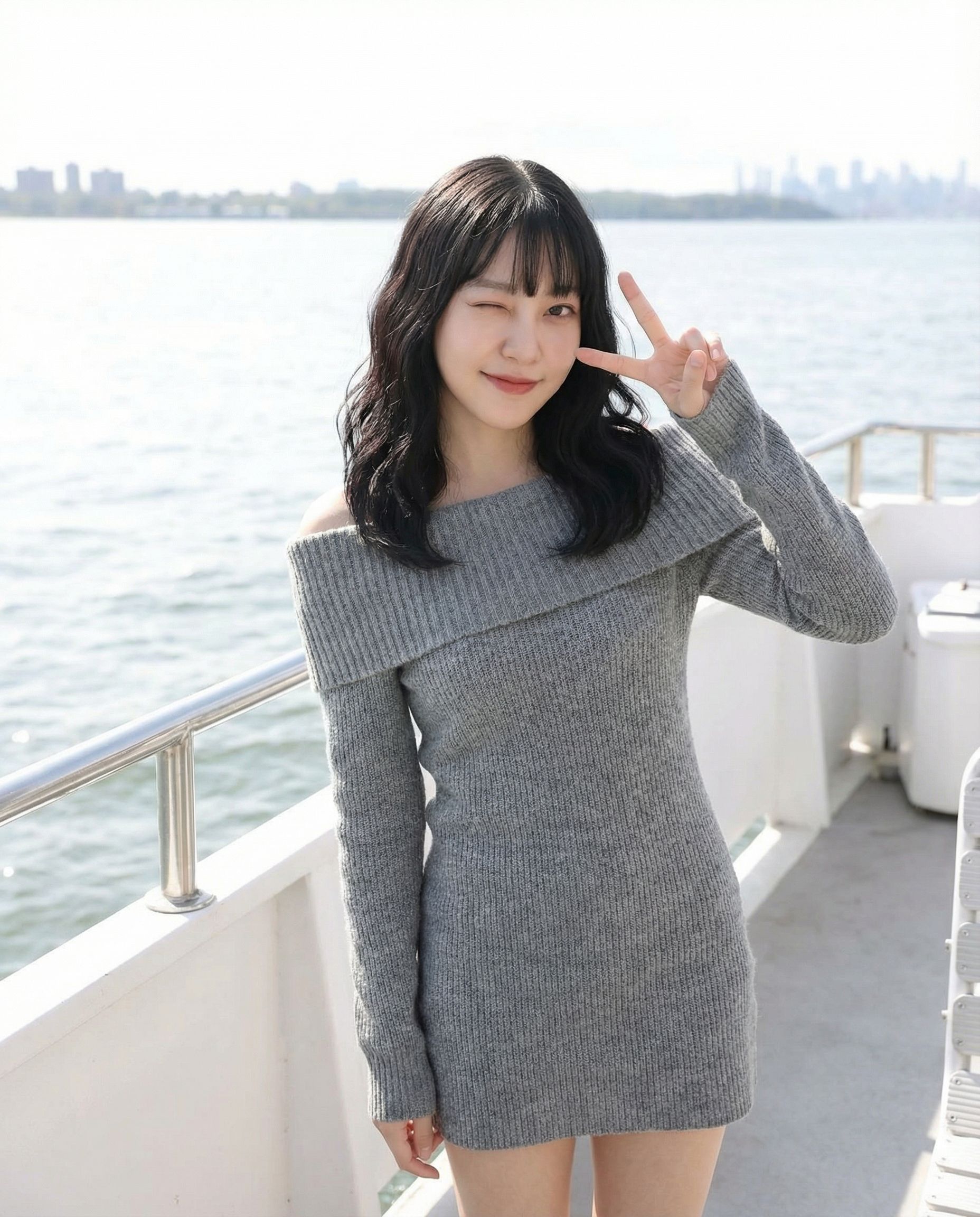 Nano Banana prompt: Sole girl, front facing, knee shot, w...