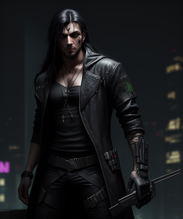 DreamShaper prompt: Cyberpunk, robin hood, revolver, styl...