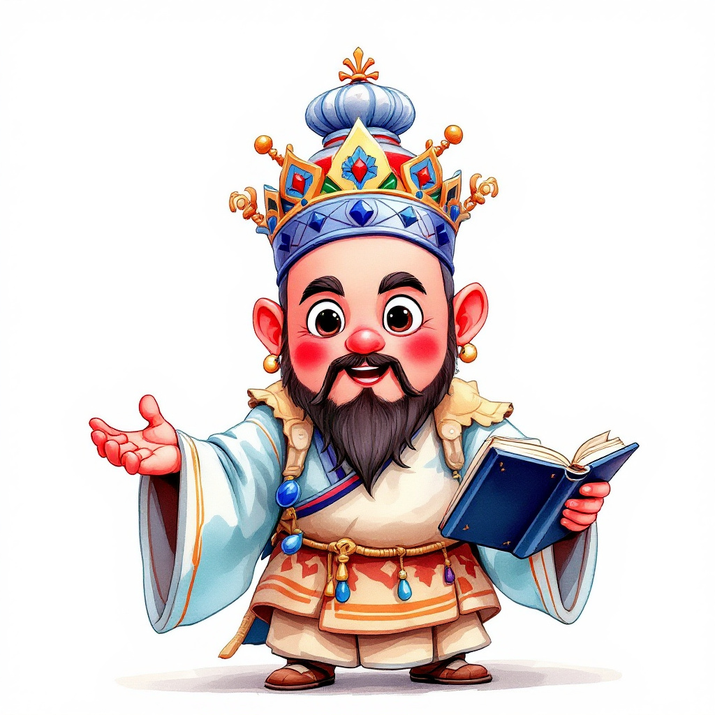 FLUX prompt: A cute, oriental, Taoist, male, god, waterco...