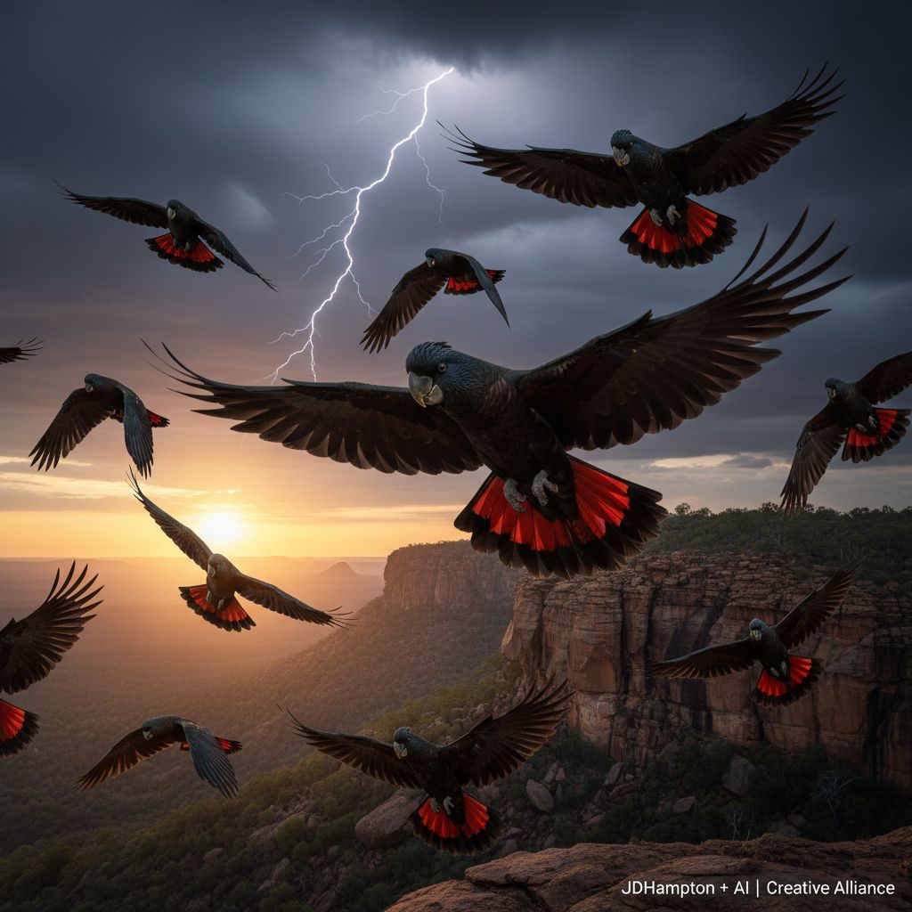 Nano Banana prompt: The Dance of the Red Tailed Black Coc...