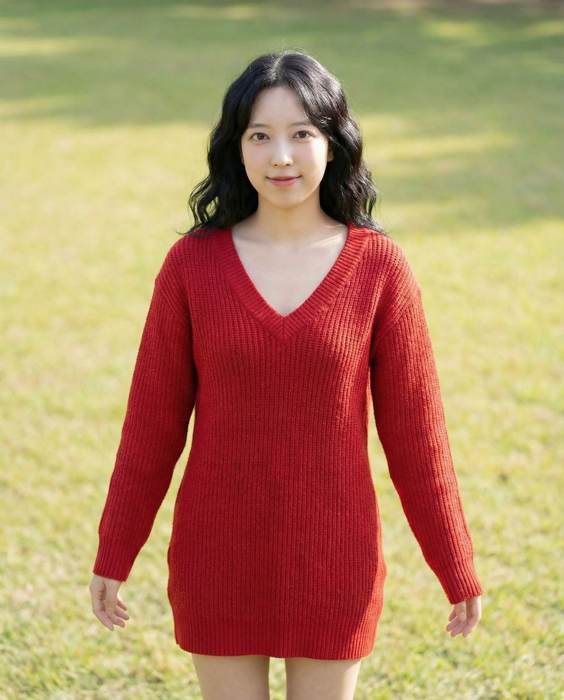 Nano Banana prompt: Sole girl, front facing, knee shot, w...