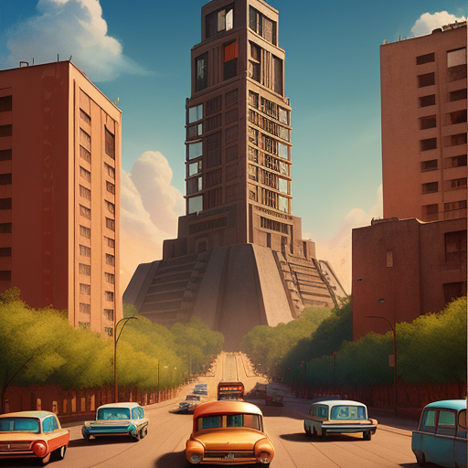 DreamShaper prompt: tlatelolco 1968 as a Disney Pixar mov...