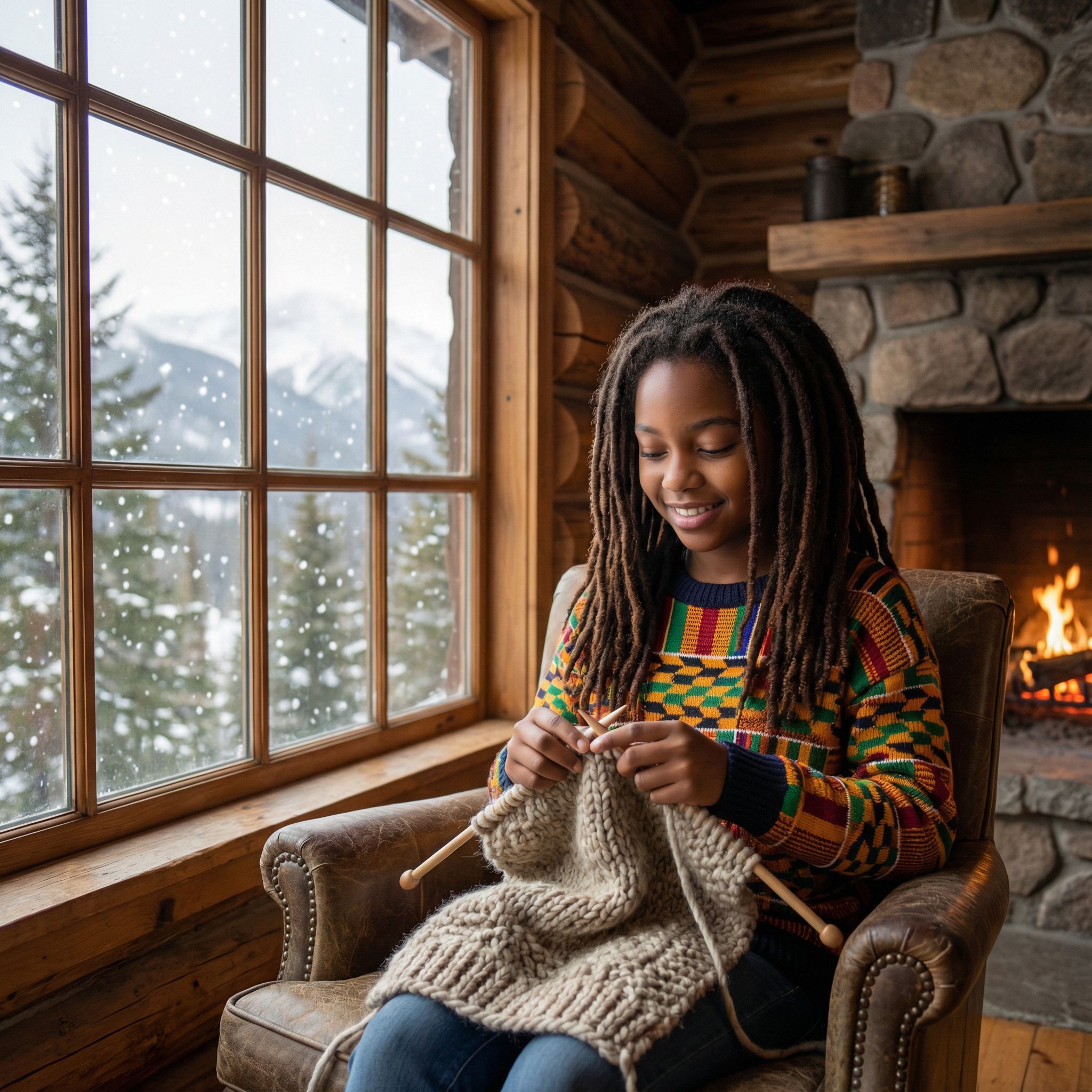 Nano Banana prompt: An African American girl wth long br...