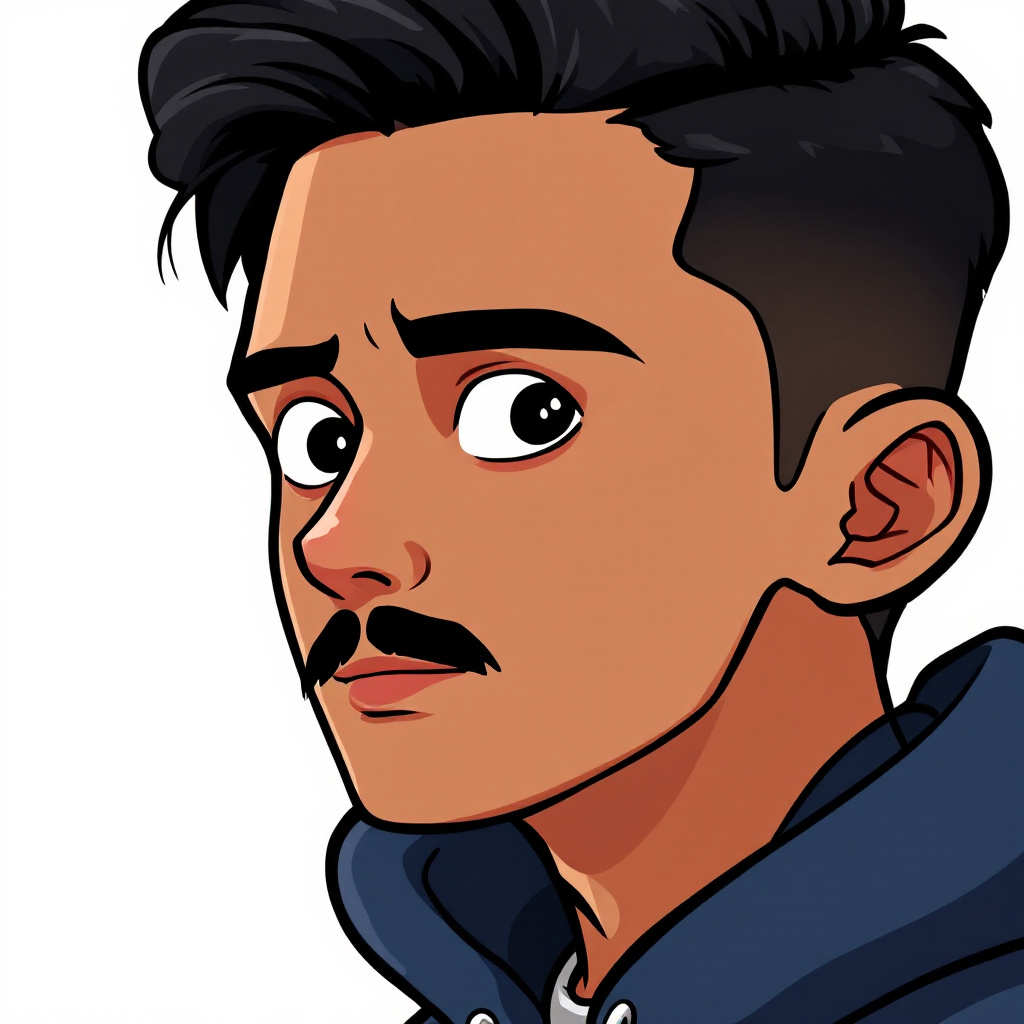 FLUX prompt: "A profile picture of an animated cartoon he...