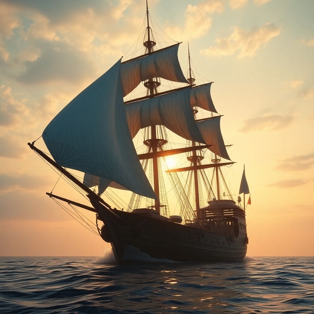 FLUX prompt: Photo of a ultra realistic sailing ship, dra...