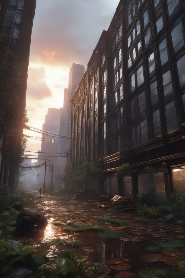 Stable Diffusion prompt: Last of Us, ultra-realistic, dys...