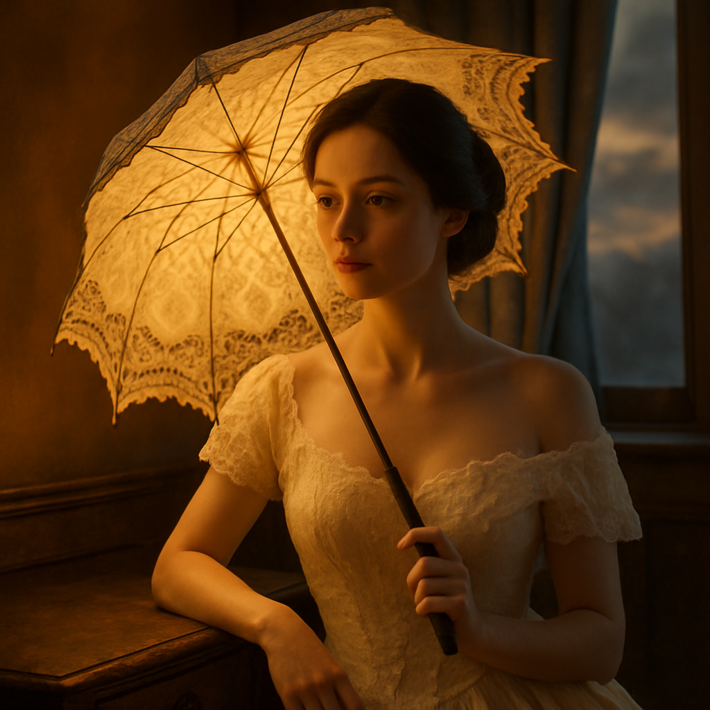 ChatGPT Image prompt: In a softly illuminated room where ...