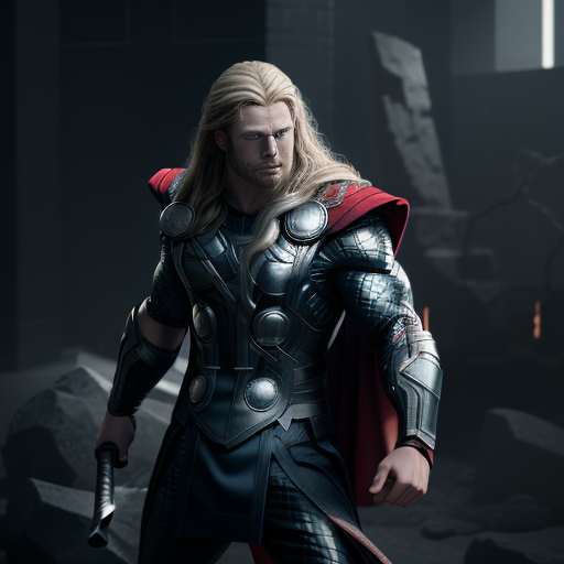 DreamShaper prompt: Thor of Marvel, 8K, masterpiece, octa...
