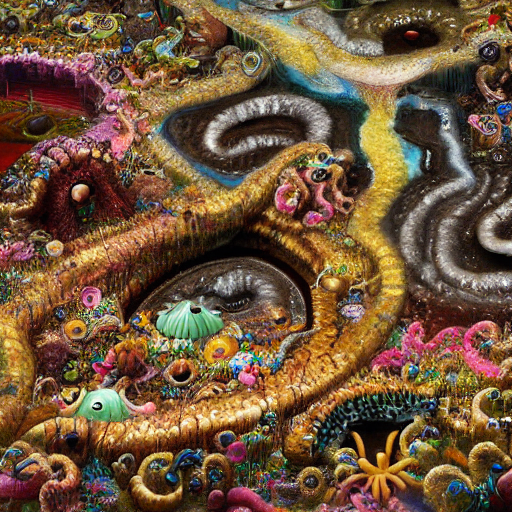 Stable Diffusion prompt: Toilet overflowing with feces of...