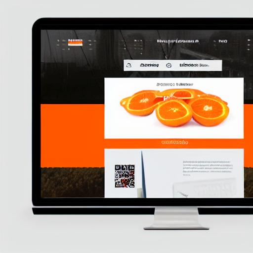 Stable Diffusion prompt: web site interface, orange color...