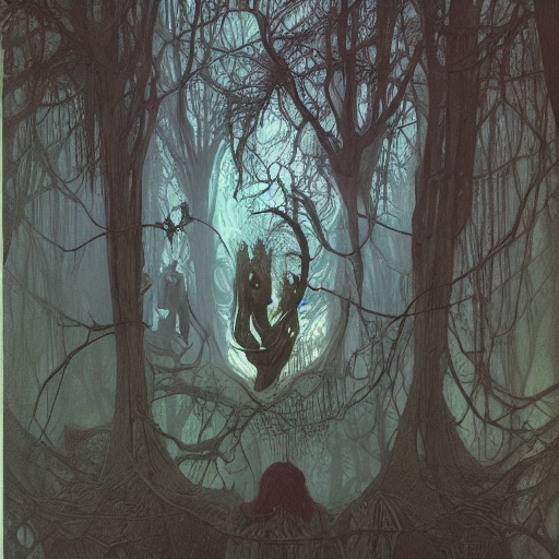 Stable Diffusion prompt: scary: a group of beautiful wome...