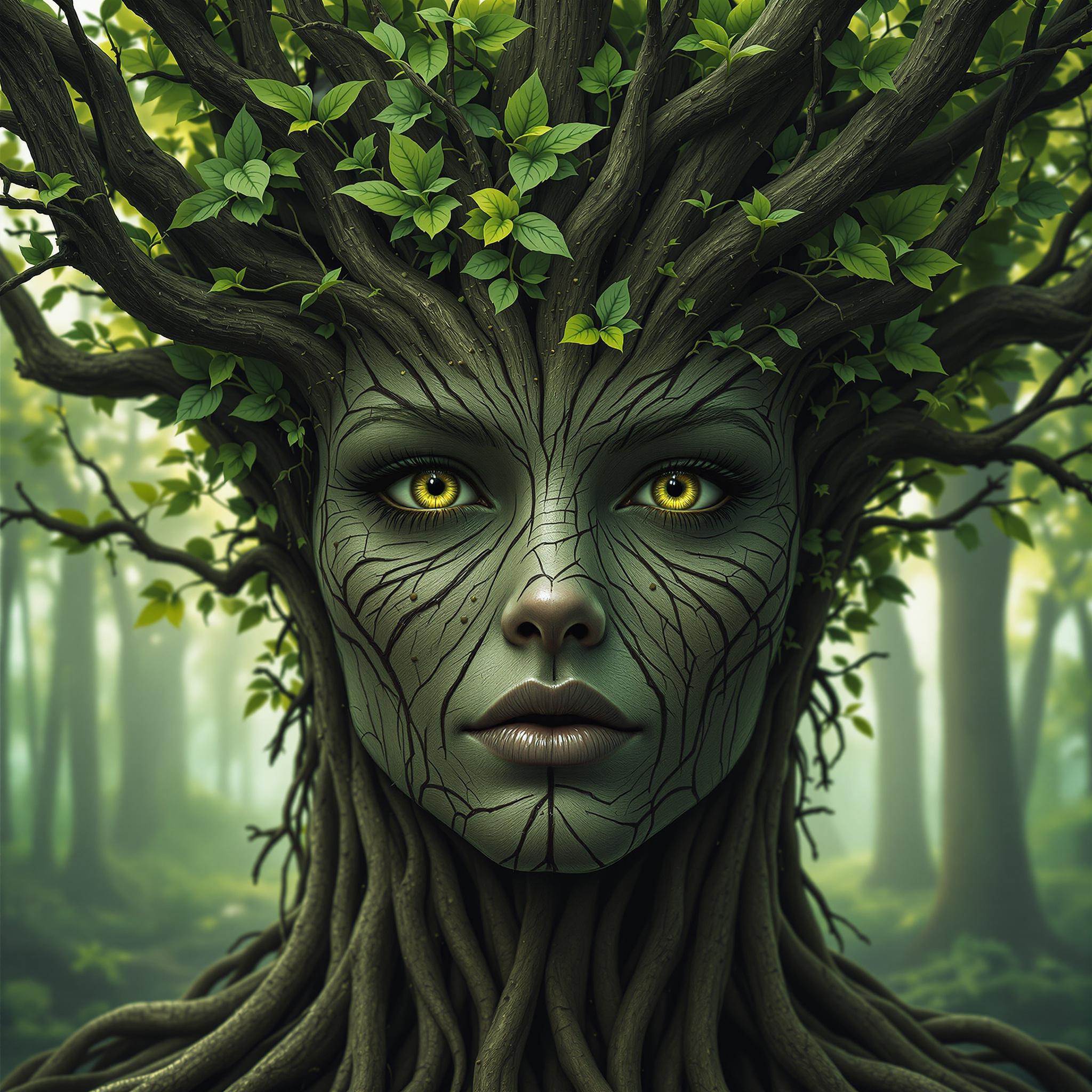 FLUX prompt: Create an image depicting an "arbomorph" fac...