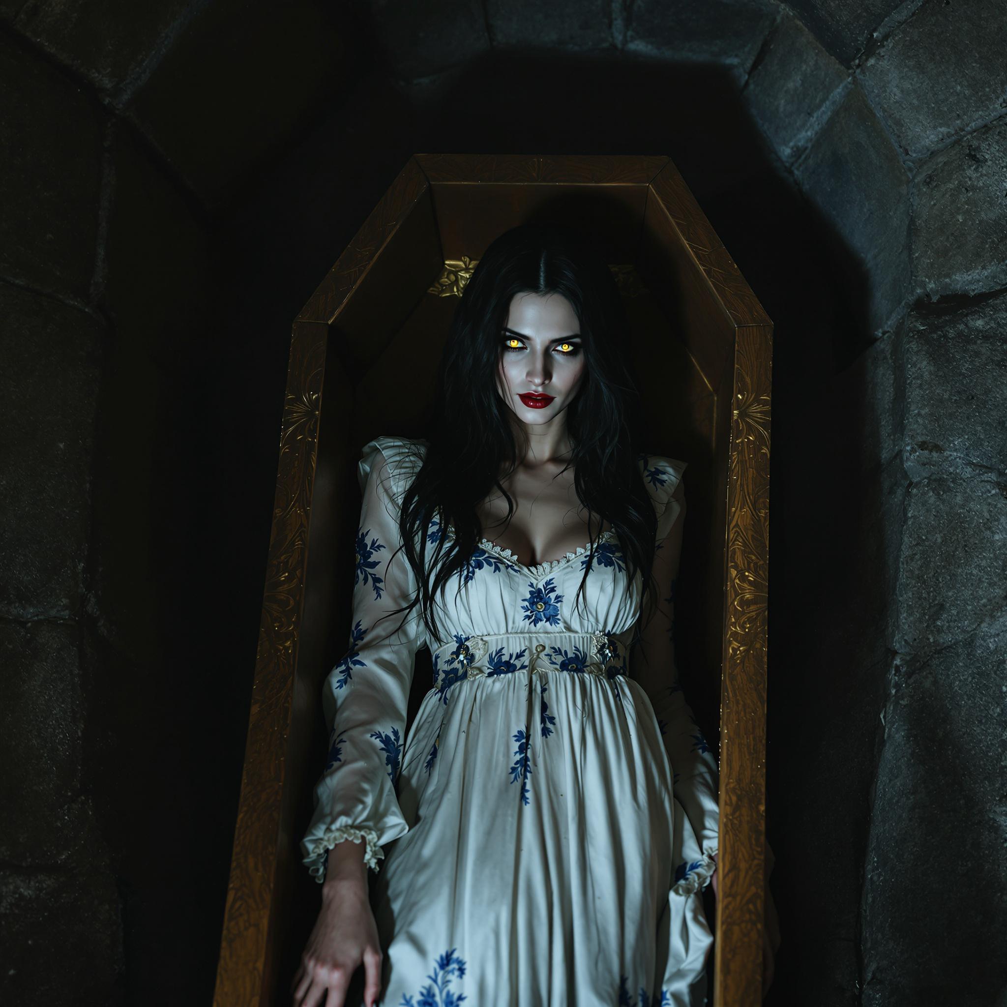 FLUX prompt: a mysterious and eerie scene set in an old s...