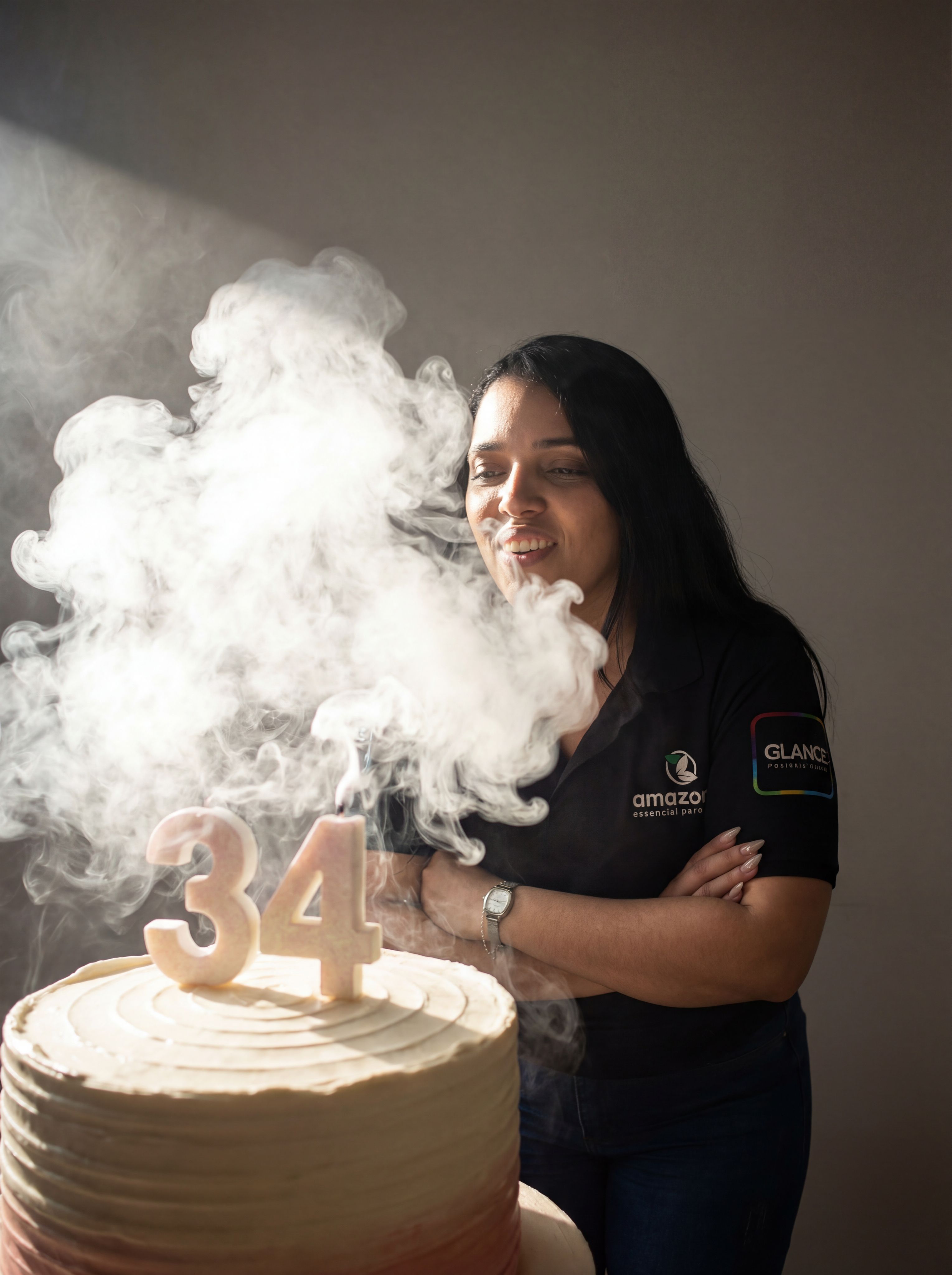 Nano Banana prompt: A funny birthday portrait of a 34-yea...