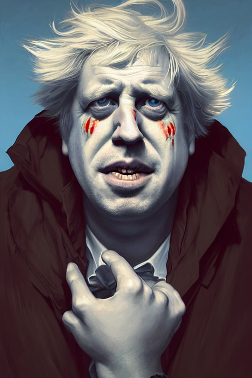 Stable Diffusion prompt: Boris Johnson as Rick Sanchez,